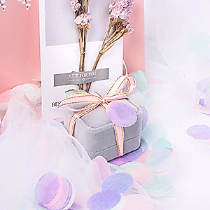 Whaline 1 Inch Paper Confetti Round Tissue Confetti 6000 Pieces Party Circle Paper Table Confetti for Balloon, Wedding, Holiday, Birthday (Unicorn)