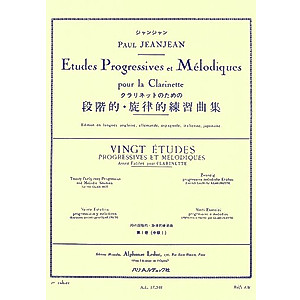 JEANJEAN: 20 ETUDES PROGRESSIVES ET MELODIQUES VOLUME 1 CLARINETTE