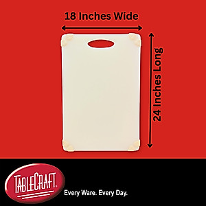 TableCraft Products CBG1824AWH Cutting Board,"Grippy", 18" x 24" x 1/2", Color Coded White