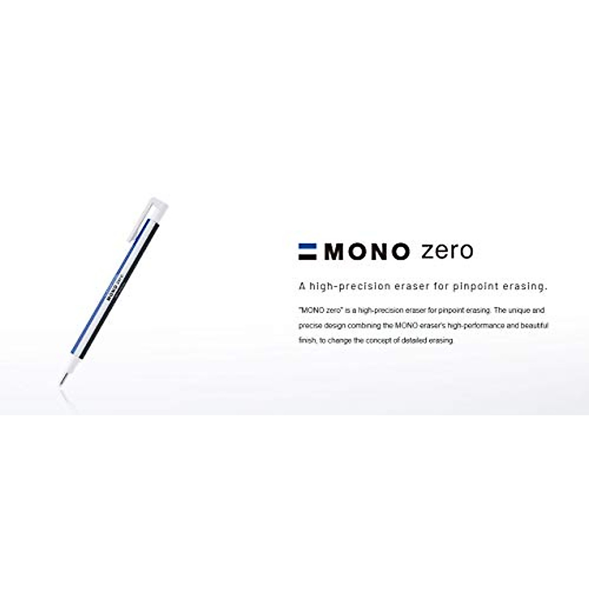 Tombow Holder Eraser, Mono Zero Round Shapre Silver (EH-KUR04)