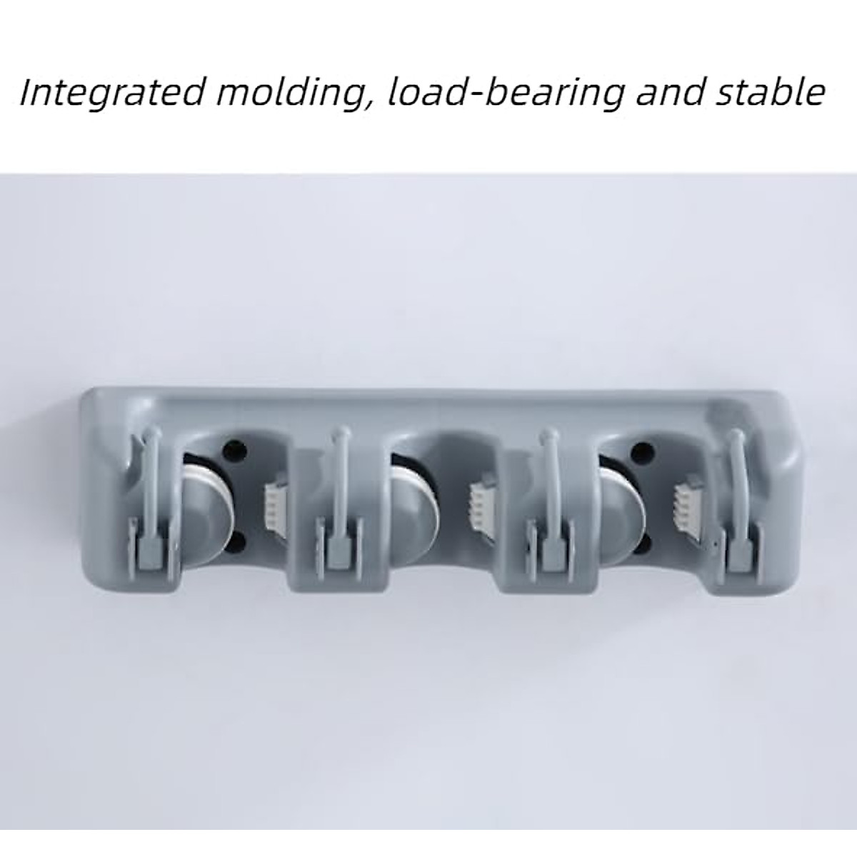 Generic Hook mop clip multifunctional wall mounted accessory storage rack, broom storage rack (A five hanging matte black)