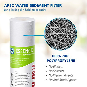 APEC Water Systems FILTER-SET-ES High Capacity Replacement Pre-Filter Set & SET 3 Pcs 3.5" O.D. Replacement O-Ring For Reverse Osmosis Water Filter Housings, 3 Count (Pack of 1), Black