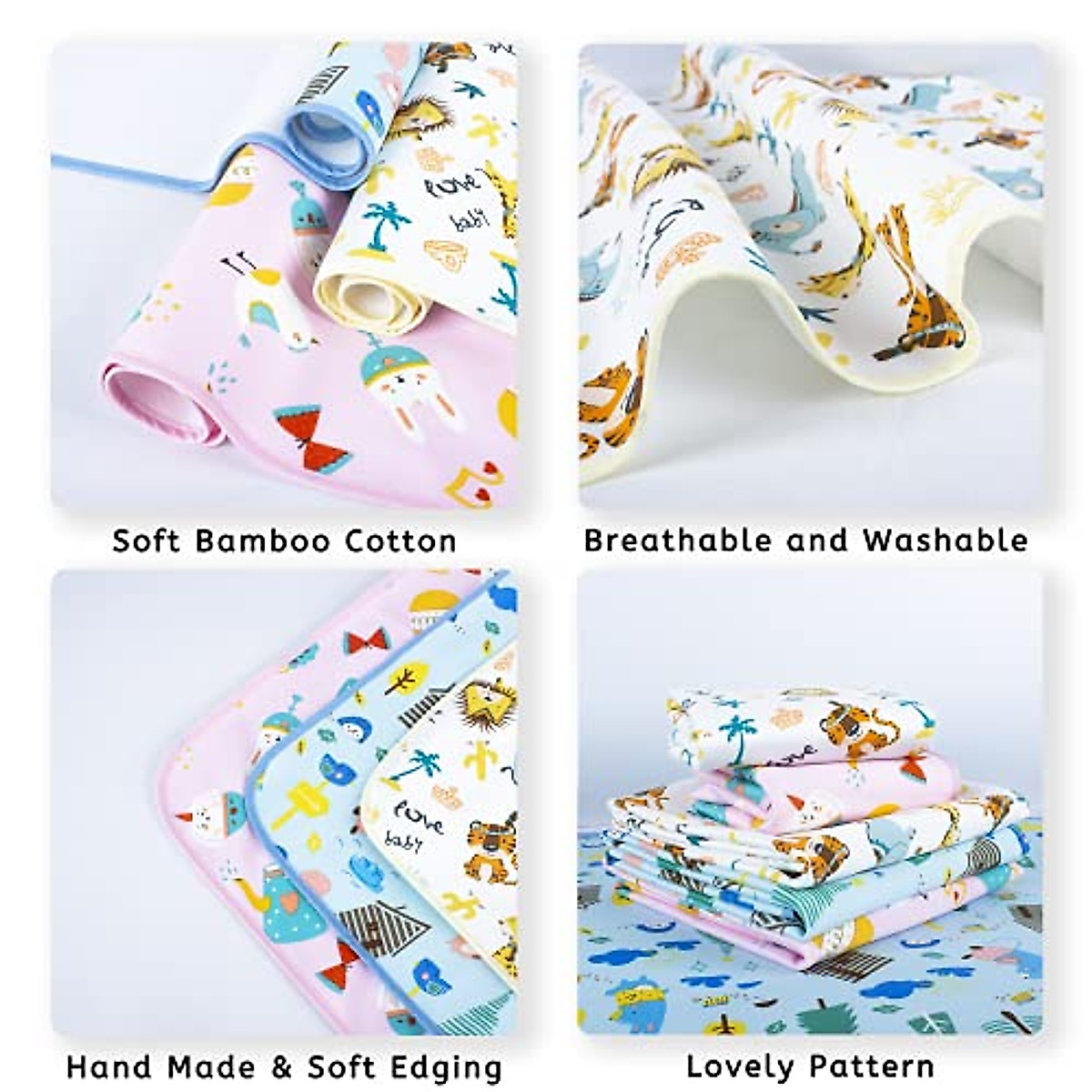 LANEYLI Portable Changing Pad Liner, Washable Changing Mat for Baby Diaper Change Leak Proof Reusable Cover Liner, Yellow 1 Count (19.7" x 27.5")