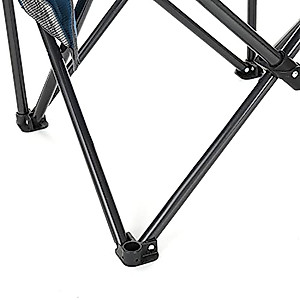 ARROWHEAD OUTDOOR Portable Folding Camping Quad Chair w/ 4-Can Cooler, Cup-Holder, Heavy-Duty Carrying Bag, Padded Armrests, Supports up to 330lbs