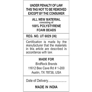 BIRDROCK HOME Round Pouf Ottoman | Cotton Braided Foot Stool with Bean Bag Filling | Boho Foot Rest for Living Room & Bedroom | Compact & Comfortable Seating, Lightweight & Soft | Ivory