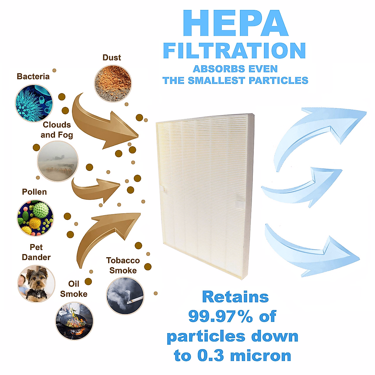 HQRP Filter Set (True HEPA + 4 Carbon) compatible with Winix P300, 5300, 5500, 6300, 5300-2, 6300-2, C535, AM90, WAC5300, WAC5500, WAC6300 PlasmaWave, Filter A 115115 Replacement