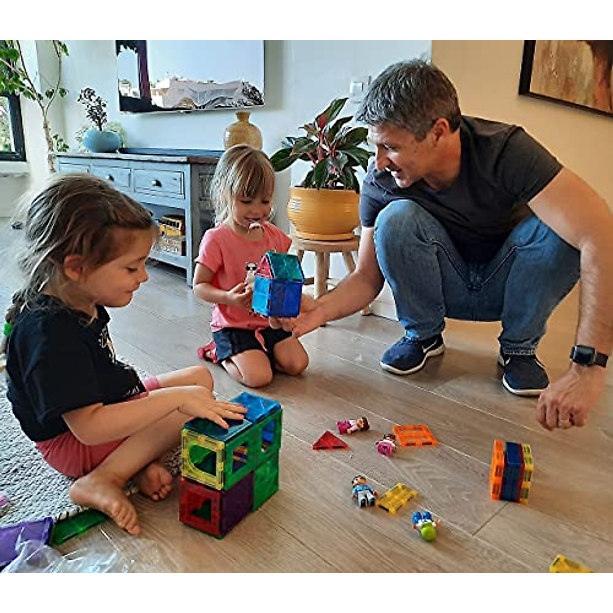Magnetic Tiles, Toy for 3 4 5 6 Year Old Boys Girls Kids & Toddlers, Magnetic Blocks Building Set, Magnetic Tiles for Kids, STEM Educational Building Toy, Magnet Tiles Toy, Best Gift for 3-8 Year Olds