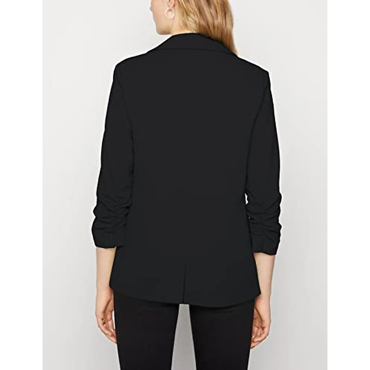 EXTRO&VERT Women Blazer 3/4 Sleeve Open Front Lightweight Casual Work Office Blazer Jacket Black