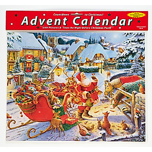 Santa & Friends Advent Calendar (Countdown to Christmas) by Vermont Christmas Company with 'Twas the Night Before Christmas' Poem