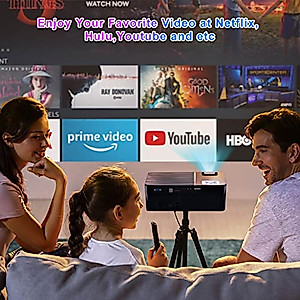 5G WiFi Bluetooth Projector, Full HD Native 1080P Projector 10000 Lumens Support 4K,Zoom,Keystone Correction,Compatible w/ TV Stick, iOS, Android,Laptop[Carrying Bag Included]