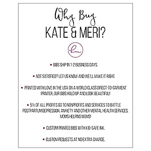 Kate & Meri Custom Baby Bib - Personalized Bibs For Babies & Infants (Black)