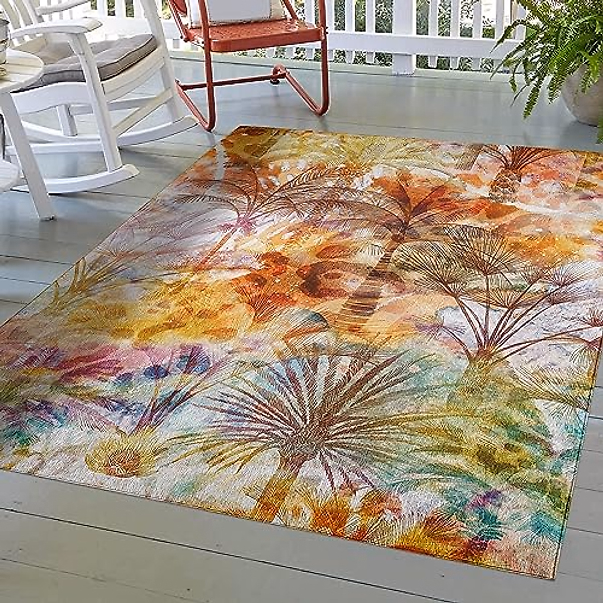 Dalyn Rugs Indoor/Outdoor Tropics TC15 Multi Washable 8' x 10' Rug