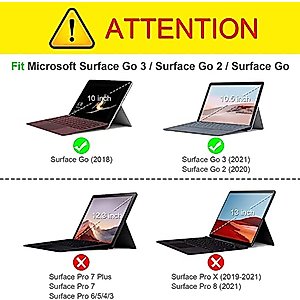 Keyboard Case for Surface Go 3 (2021)/ Surface Go 2 2020 / Surface Go 2018, Wireless Bluetooth Keyboard Cover for Microsoft Surface Go 3 Go 2 10.5 inch/Surface Go 10 inch