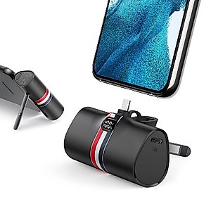 VIYISI Portable Charger USB C - 5000mAh 20W PD Fast Charging Battery Pack with Stand - LED Display Small Power Bank Compatible with iPhone 15 Pro Max Plus,Samsung Galaxy,Android Phones etc -Black