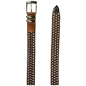 Portfolio Braided Belt With Genuine Leather (Sizes 30-54 Inches), Luggage, 36