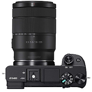 Sony a6400 4K Mirrorless Camera ILCE-6400M/B with 18-135mm F3.5-5.6 OSS Zoom Lens Kit and Deco Gear Travel Case Filter Set Extra Battery Remote & Flash Bundle