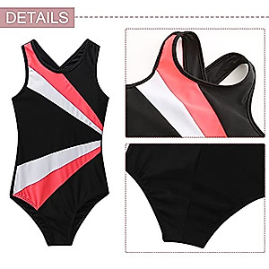 Happy Cherry Girls Gymnastics Leotard Sparkle Gradient Leotards for Kids