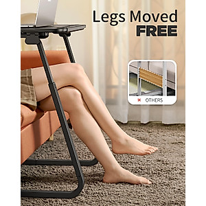 SAIJI TV Tray Table - Heavy Duty Extra Large TV Tray, Upgraded TV Dinner Trays for Eating Snack Food, Tilt & Height Adjustable TV Tray Laptop Desk for Sofa & Bedside Small Table