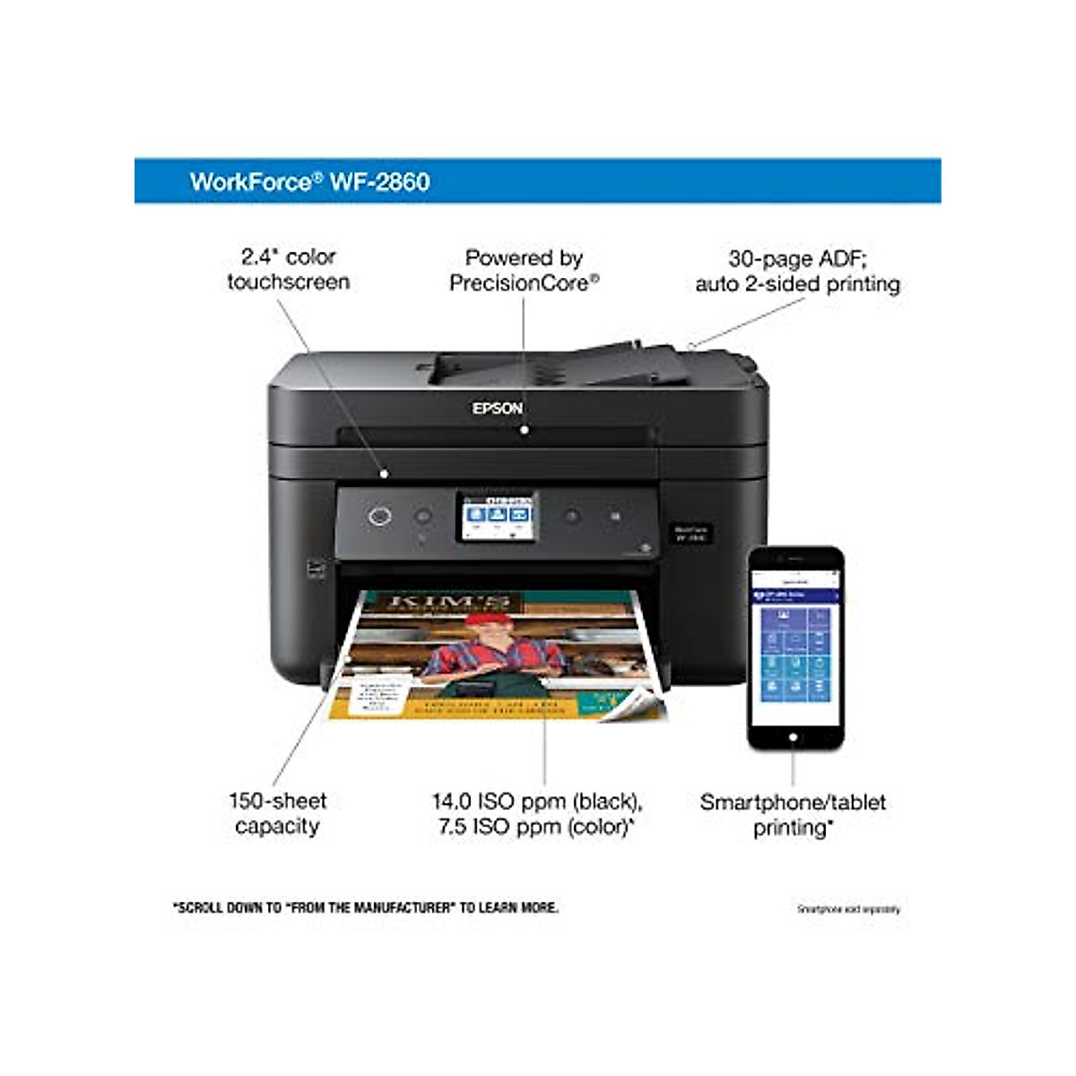 15"x15" 5in1 Professional Sublimation Heat Transfer Machine WF-2860 Printer CISS KIT