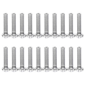 MroMax M4 x 20 Threaded PC Acrylic Phillips Cross Pan Head Machine Screws Bolts Transparent Color 50Pcs