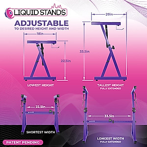 Liquid Stands Piano Keyboard Stand - Z Style Adjustable and Portable Heavy Duty Music Stand for Kids and Adults -Fits 54-88 Key Electric Pianos - Sturdy Musical Keyboard Stand (Purple)