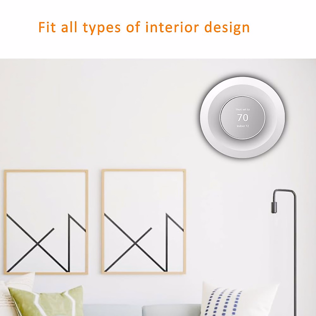 Wall Plate Made for The Nest Thermostat 2020 | Google Nest Thermostat Trim Kit Accessory | Easy Installation | Snow
