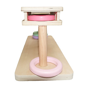 MEYOR Montessori Wooden Ring Slide Toys for Toddler Baby's Hand-Eye Coordination & Hands-on Skills