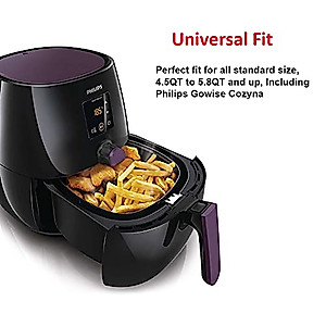 HSimple Air Fryer Rack XL Air Fryer Accessories Set Of 2, Double Layer Rack with Skewer, Stackable Metal Holder