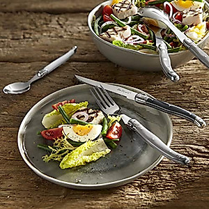 Amefa Lou Laguiole Tradition 24pc Flatware set, 18/0 Stainless Steel, Anthracite Grey