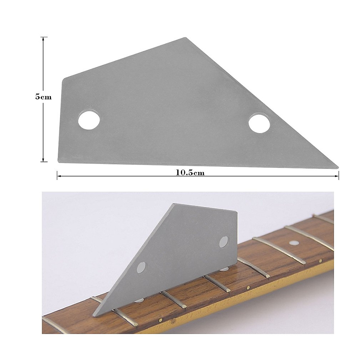 Guitar Luthier Tool Stainless Steel Fret Rocker Leveling Tool for Guitars Electric Bass Guitar Ruler, 4.13x1.96inch