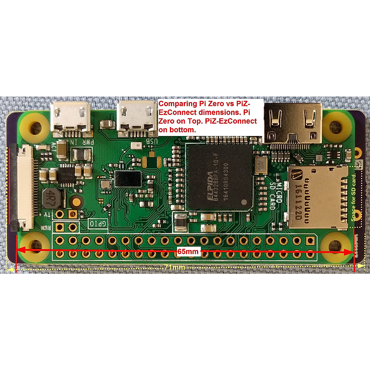 Alchemy Power Inc. Pi-Zero-EzConnect. Pi-Zero size GPIO connector. A HAT to connect GPIOs and sensors to Raspberry Pi Zero, Pi Zero W, Pi-3, or Pi-2.