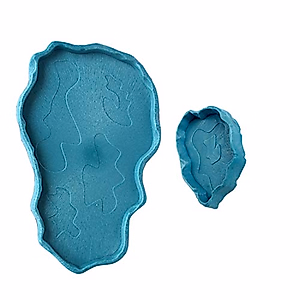 Reptile Food and Water Bowl Turtle Habitat Tortoise Feeder Large and Small Plastic Plates for A Set for Lizard Chameleon Iguana Snake Gecko 2 PCS