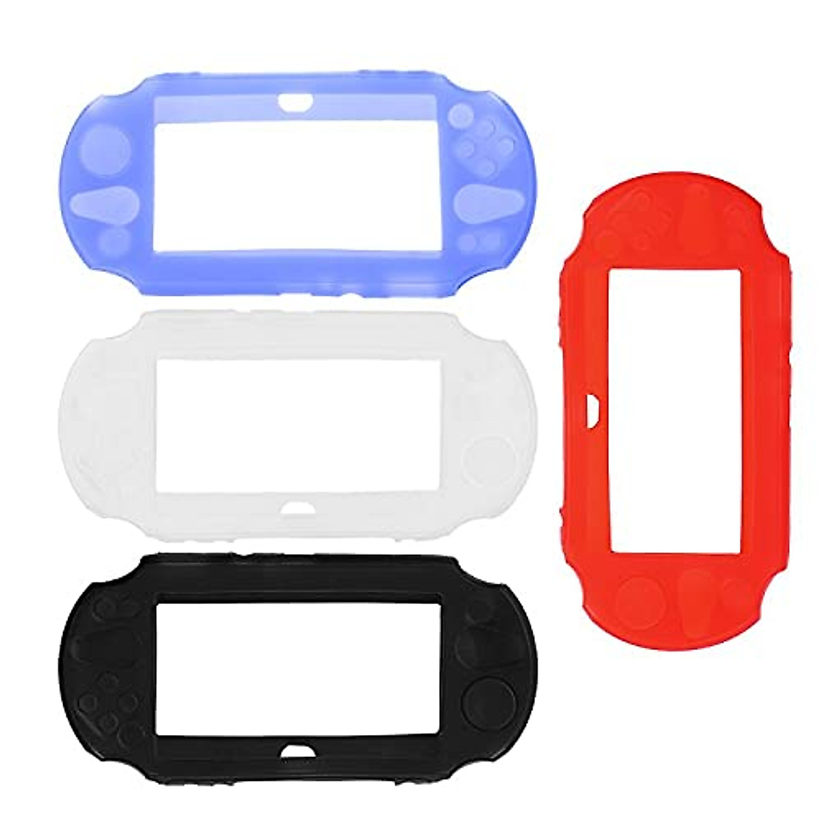 New Silicone Rubber Soft Skin Protective Shell Case Cover for PS Vita 2000 (Black)