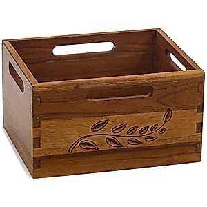 7" Spa-Artisan Teak Storage Bin