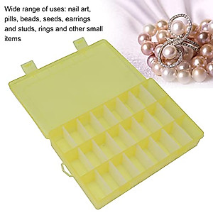 Honio Grids Organizer Box, Removable Plastic Storage Box Clear for DIY Crafts