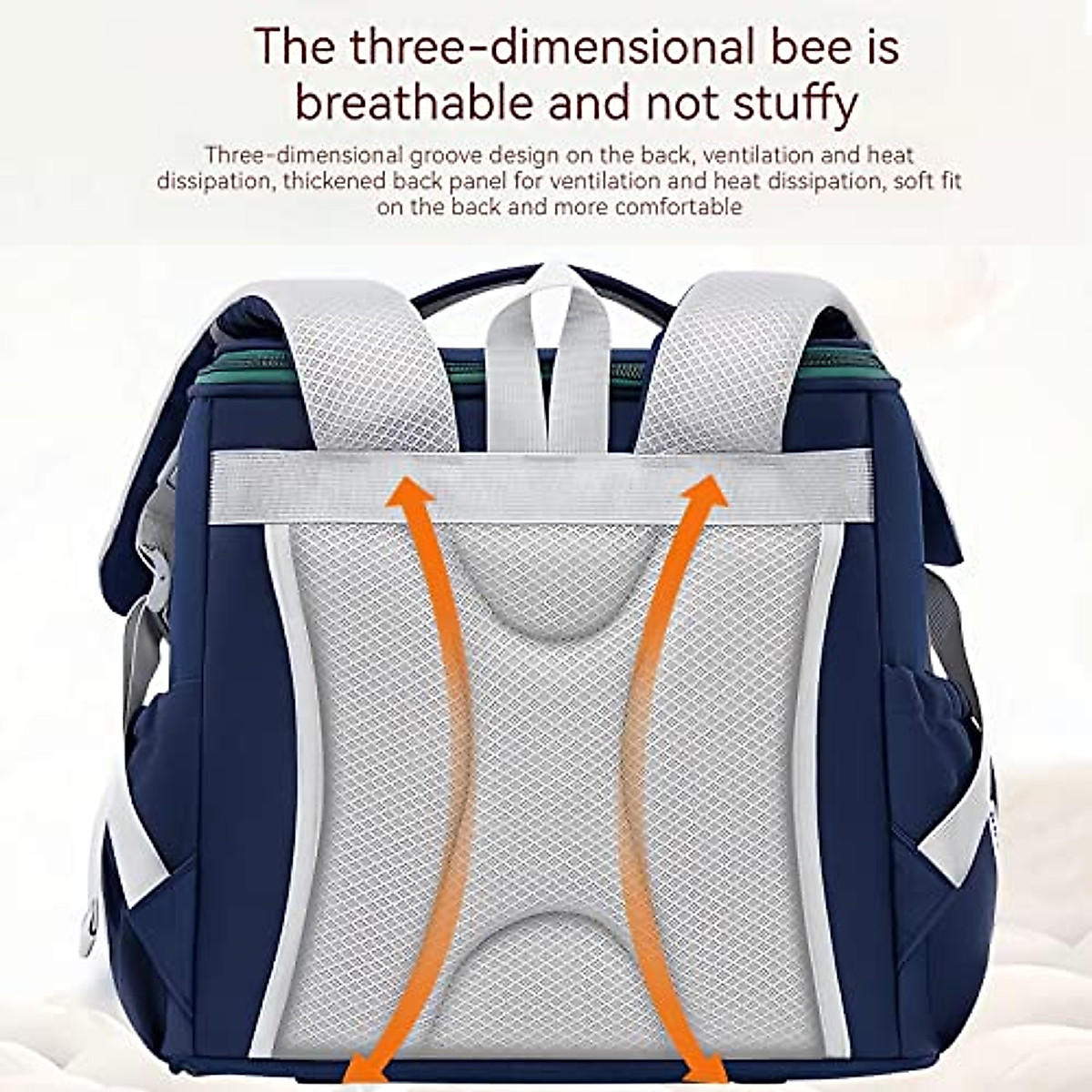 KEBEIXUAN Backpack for Boys Stylish Foldable Kids Backpack Reflective Bookbag for Boys Elementary School 5-8 Years Old (green)