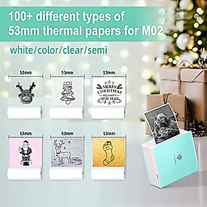 Phomemo Mini Pocket Printer M02 Inkless Note Sticker Printer for Phone, Portable Wireless Bluetooth Mini Thermal Printer for Gift, Study Buddy Printer for Kids DIY, Anatomy, Photo, Graphics, Journal
