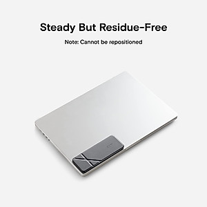 MOFT Magnetic Laptop iPhone Mount, Continuity Camera Mount, Foldaway Portable Laptop Top & Side Holder for Dual-Screen Setup - Gray