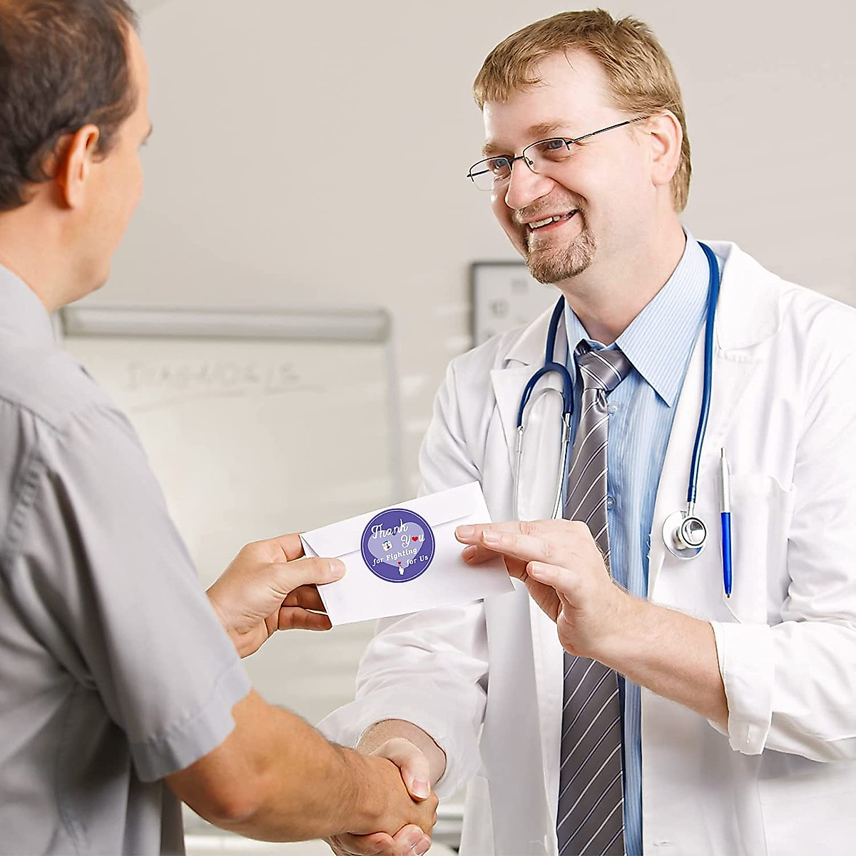 Healthcare Workers Thank You Sticker 1.5 inch Nursing School Graduation Labels for Nurses Week Doctors EMT Essential Workers Gift Card Envelopes,Package Sealing 500 pcs