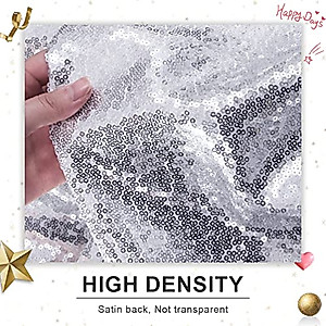 Silver PartyDelight Sequin Backdrop, Photography, Sparkle Backdrop, 6Ftx7 Ft