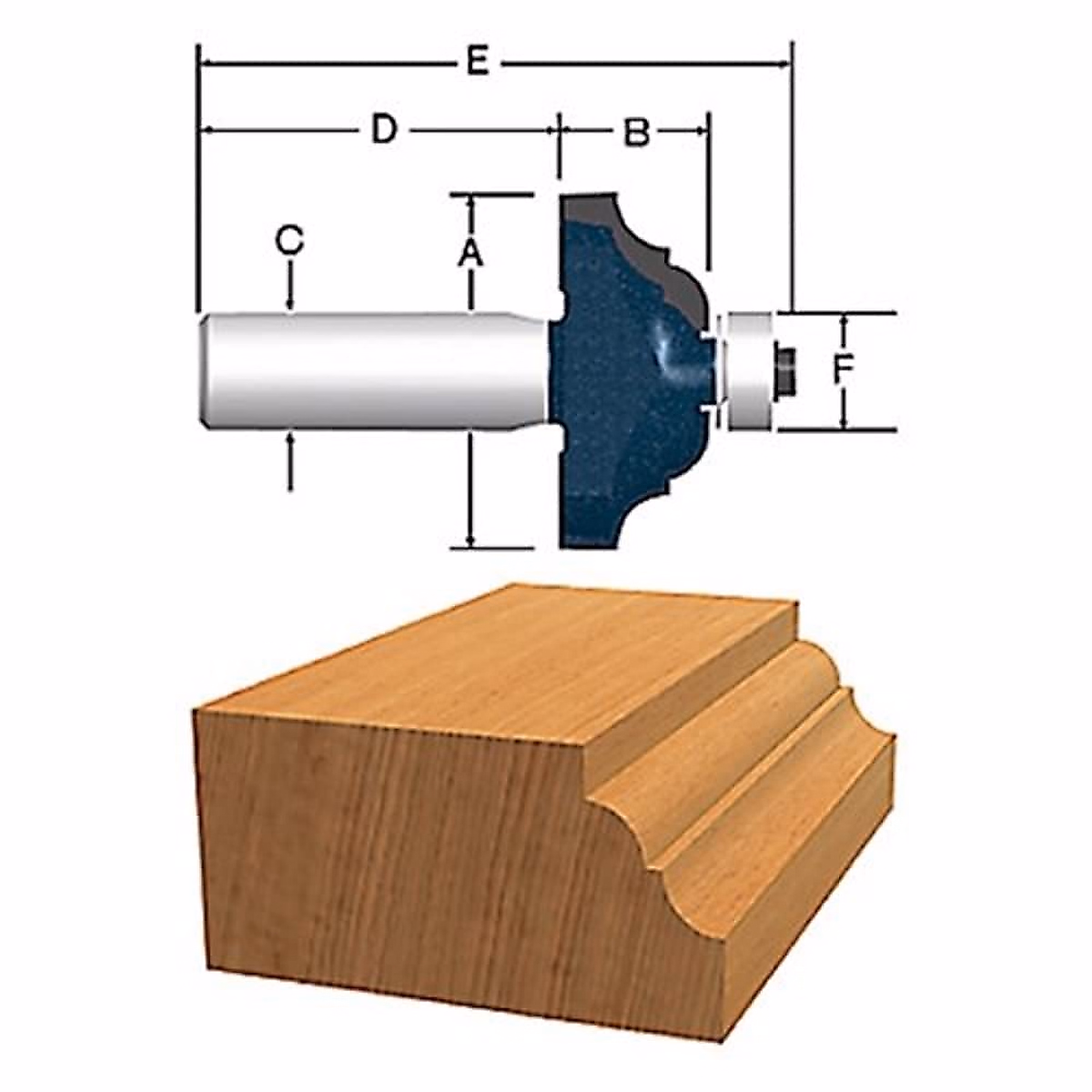 BOSCH 85579MC 1-1/4 In. Double Flute Classical Router Bit