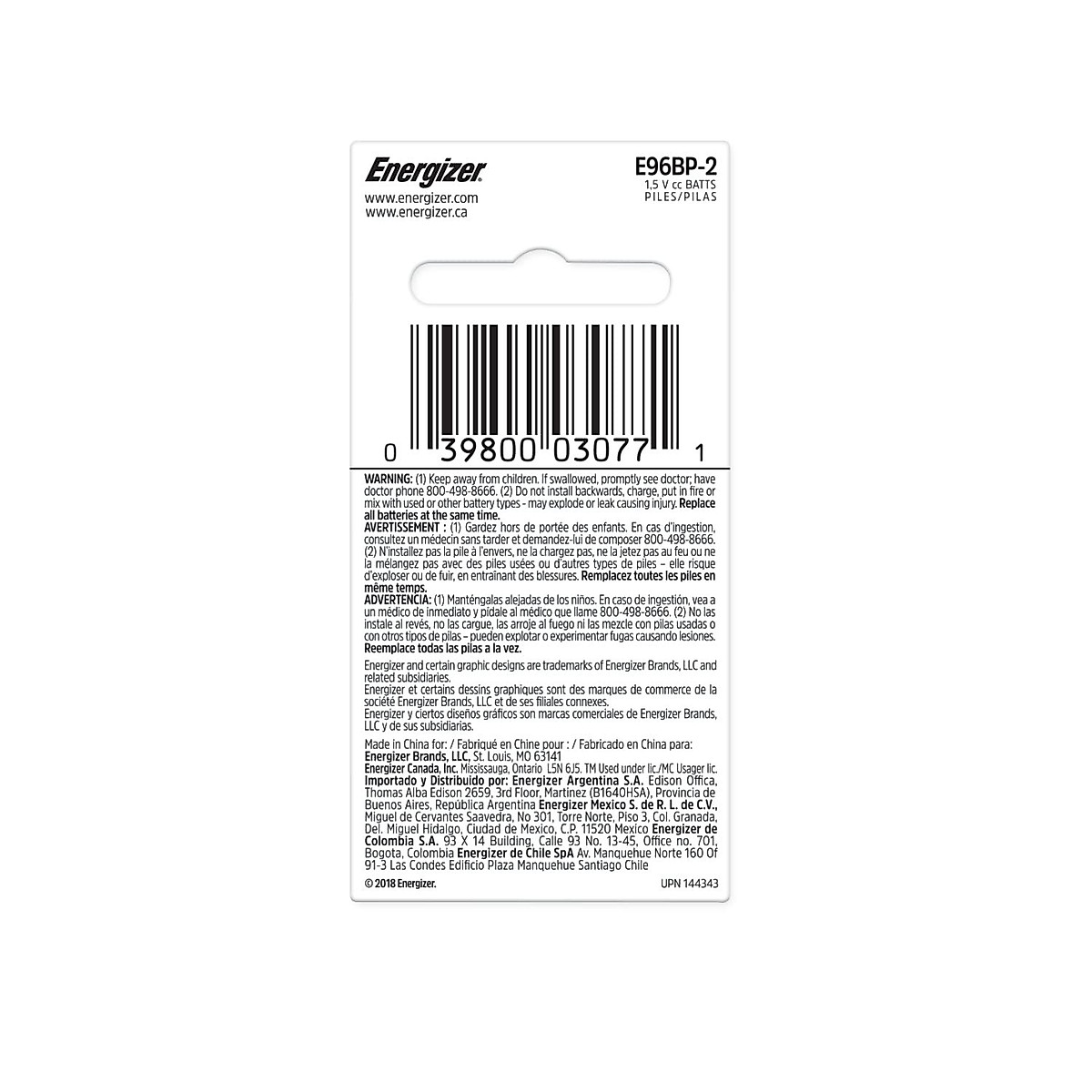 Energizer AAAA Batteries, 1.5 Volt Battery AAAA Alkaline (Pack of 1, 2 Count Total)