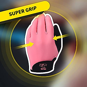 Kayak Gloves for Women - Full Finger Pink Rowing Gloves with Anti Slip Palm- Ideal for Kayaking, Paddling, Sculling, Fishing, Watersports, Sailing, Jet Ski and More. (M (Fits 6.5"-7"))