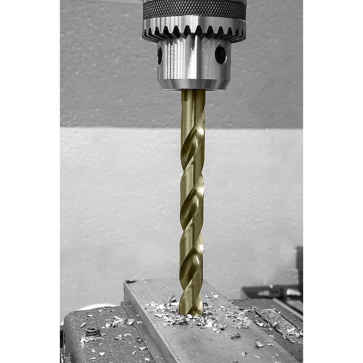 Chicago Latrobe 57850 550 Series Cobalt Steel Jobber Length Drill Bit Set with Metal Case, Gold Oxide Finish, 135 Degree Split Point, Inch, 29-piece, 1/16" - 1/2" in 1/64" increments