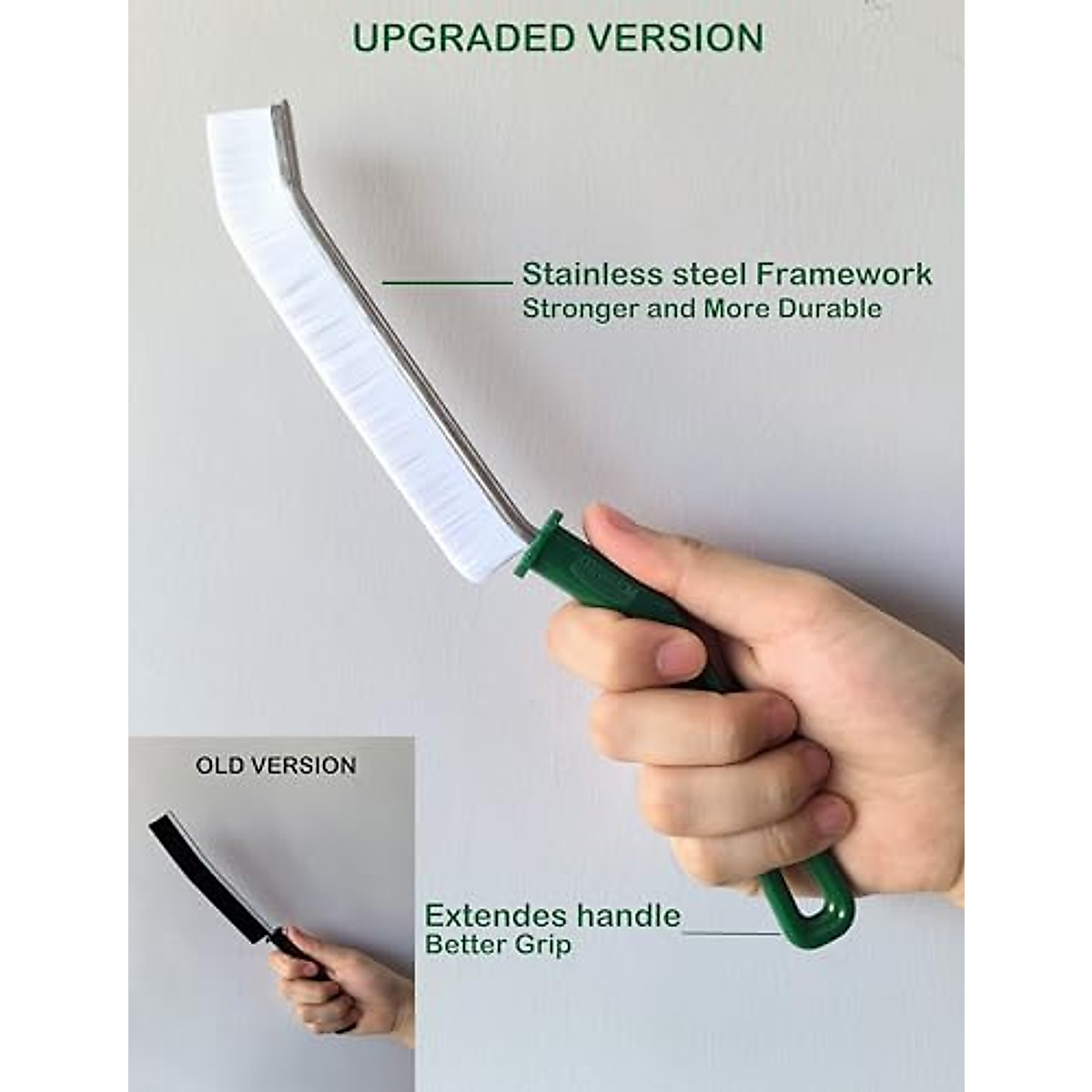 KINGSEM 2024 New Crevice Cleaning Brush, Hard-Bristled Washing Brush, Corner Edge Cleaning Brush, Multifunctional Gap Brushes for Kitchen countertop Surfaces, Windows Groove, Tiles & Faucets - 3PCS