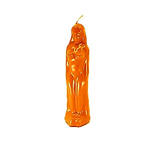 Orange Female Figure Image Candle (Success, Communication, Road Opener, abre Camino, Spells, Spellwork & Ritual Magic)