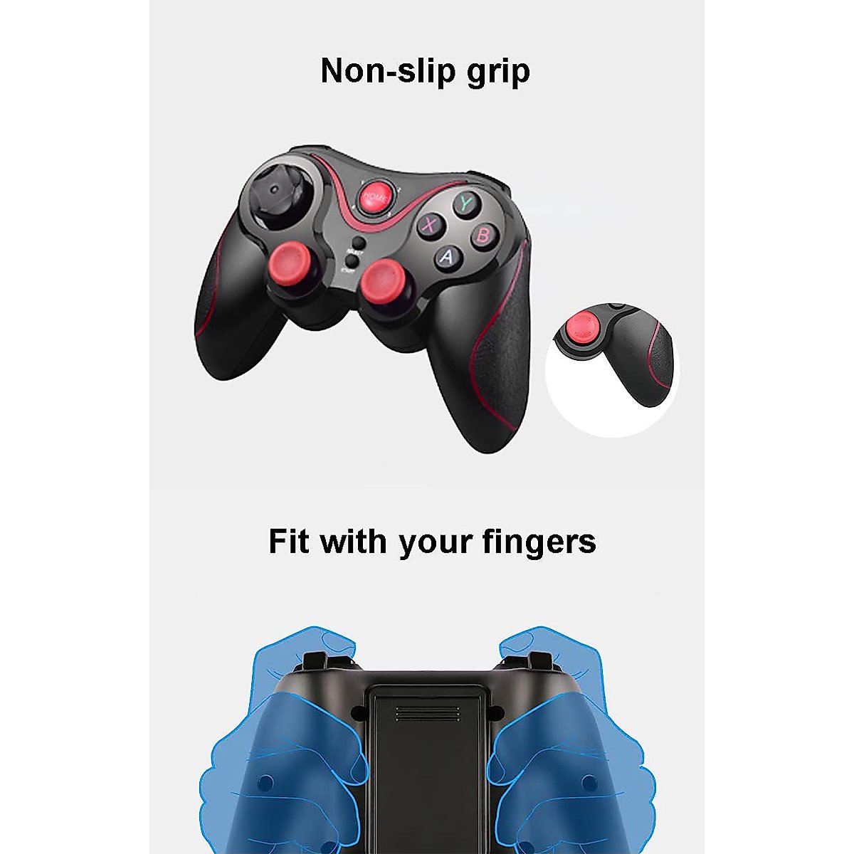 Megadream Android Gamepad Controller, Wireless Key Mapping Gamepad Joystick Perfect for Call of Duty & PUBG Mobile & More, Compatible for Samsung Galaxy HTC LG Other Phone, Not for iOS