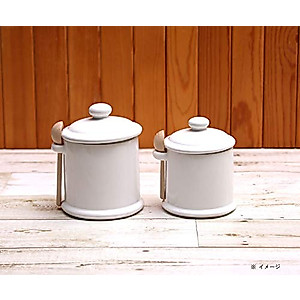 ZEROJAPAN CP-05S WH Canister S with Wooden Spoon, W 4.1 x D 3.7 x H 4.5 inches (105 x 95 x 115 mm)