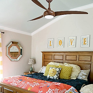 MINKA-AIRE F848-DK Light Wave 65" Ceiling Fan with LED Light and Remote Control in Distressed Koa Finish