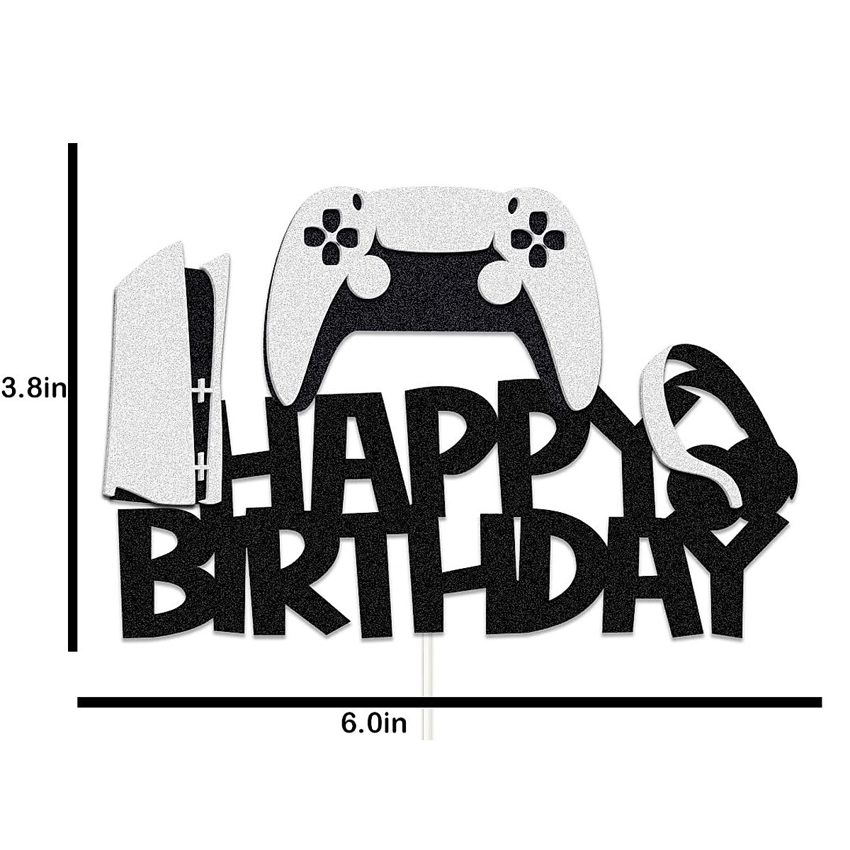 Video Game Cake Toppers Game Cake Decoration with Glitter Game for Video Game themed Party